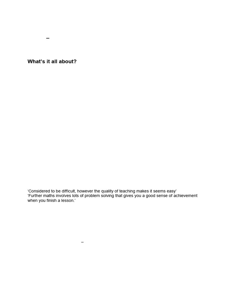 Edexcel Further Mathematics A Level Guide | PDF