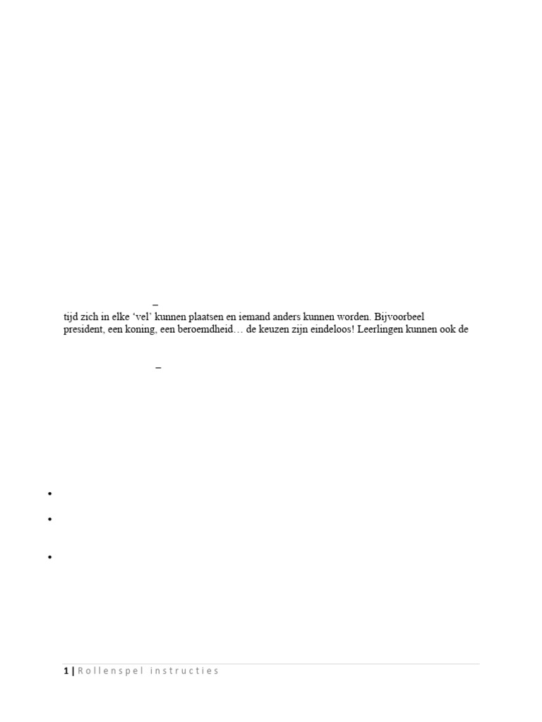 Rollenspel Instructies | PDF
