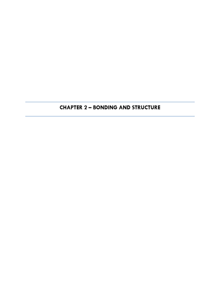 Chapter 2 - Bonding and Structure Rem2017 | PDF | Chemical Bond | Ionic ...