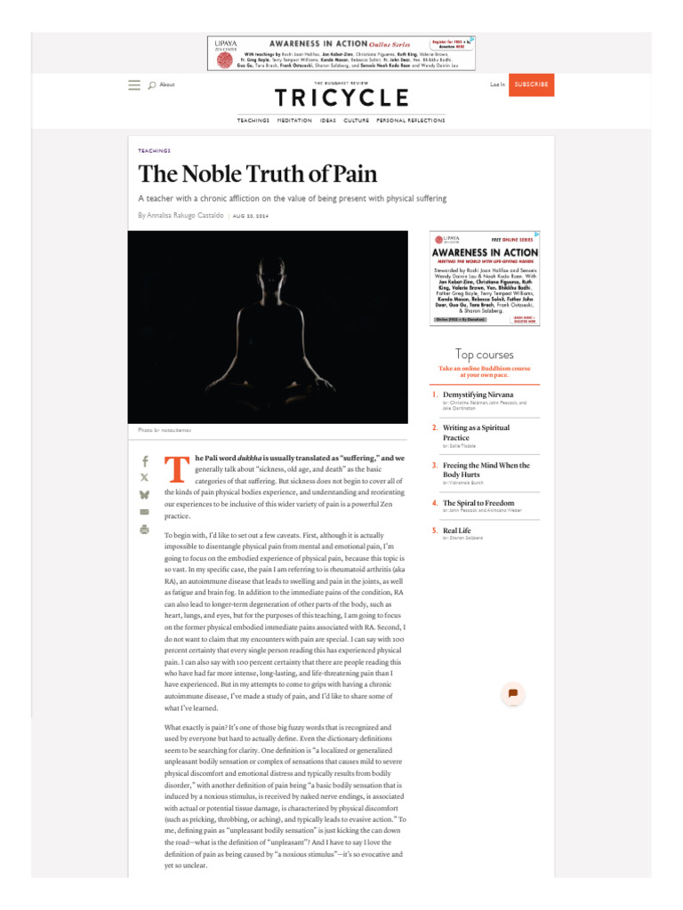 Tricycle Org Article Chronic Pain Suffering Utm Source Tricycle Utm ...