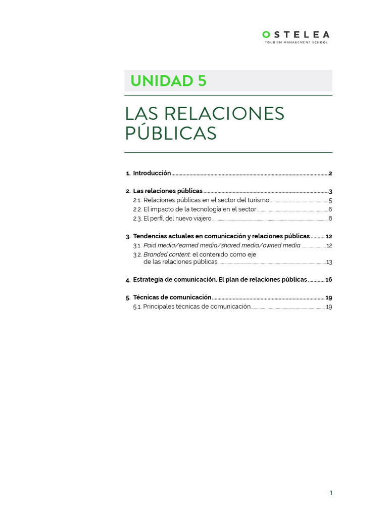 M1U5 Las Relaciones Públicas 21031 | PDF | Turismo | Publicidad