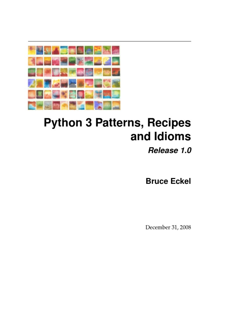 Python 3 Patterns Idioms Pdf Python Programming Language