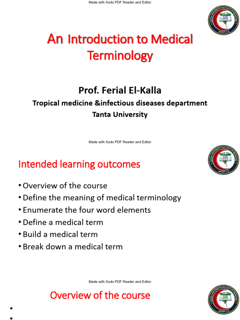 1-Introduction to Medical Terminology (1) | PDF
