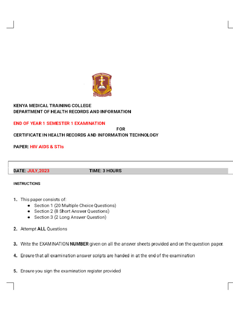 HIV &AIDS (MARKING SCHEME CHRI )_Phoenix | PDF