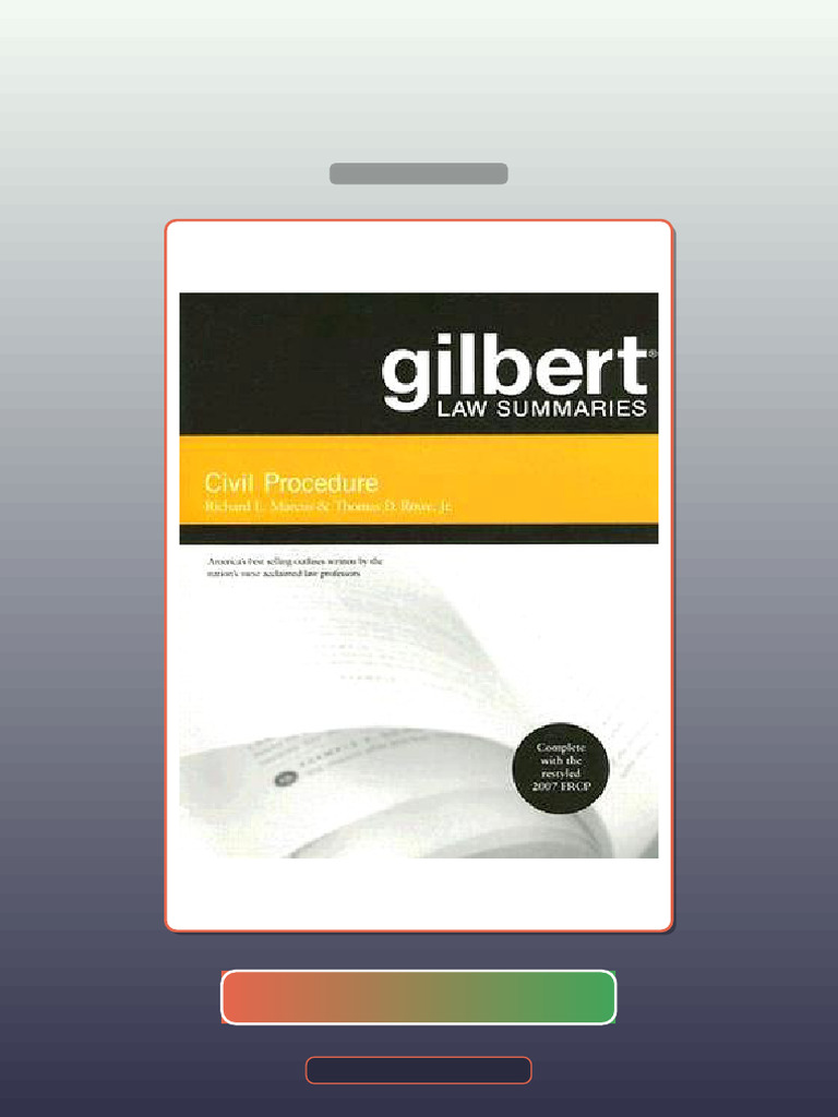 Test Bank for Gilbert Law Summaries on Civil Procedure | PDF | Multiple ...