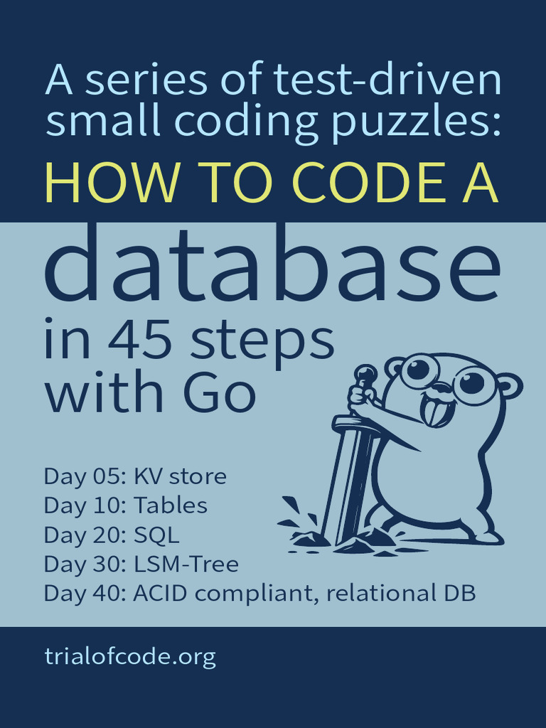 Code a Database in Go: 45 Steps | PDF | Database Transaction | Database ...