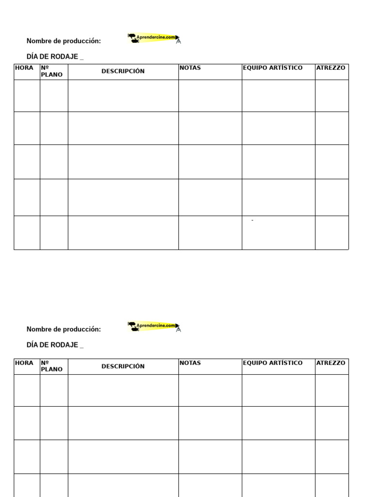Planificación de Rodaje y Producción | PDF