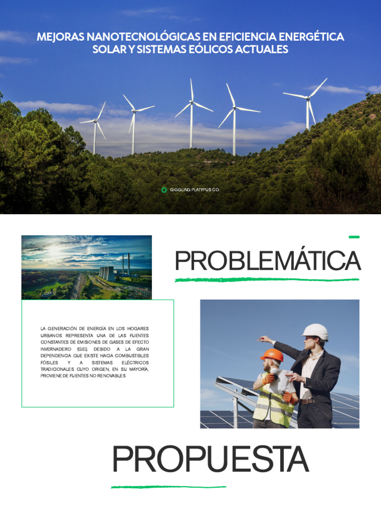 Blue Green and White Clean Renewable Ene | PDF | Energía solar ...