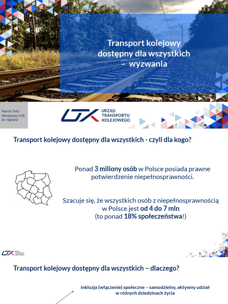 Transport Kolejowy Dostepny Dla Wszystkich Wyzwania - Marcin Trela UTK ...