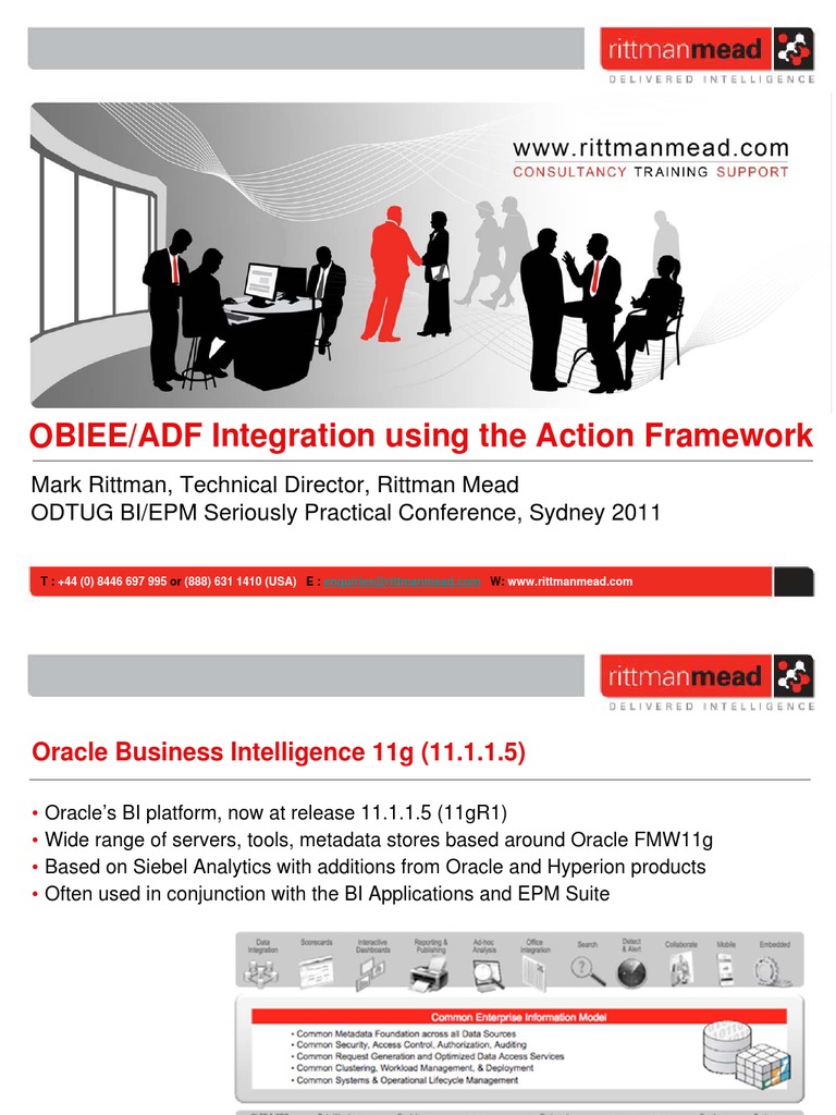 Adf Obiee Integration Using The Action Framework Pdf Pdf Business Intelligence Model View