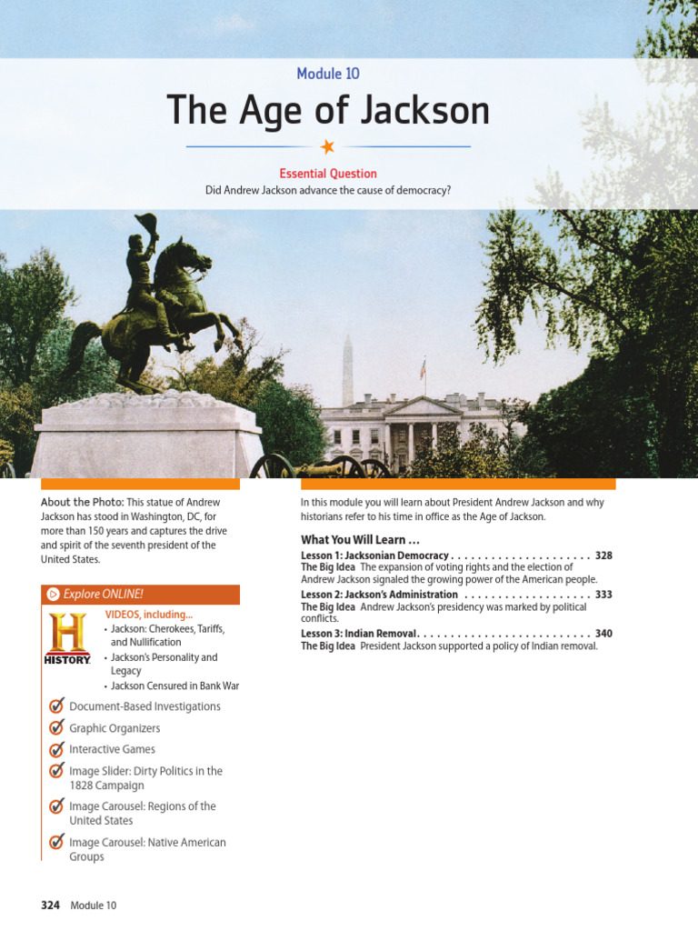 Age of Jackson: Democracy & Conflict | PDF | Whig Party (United States ...
