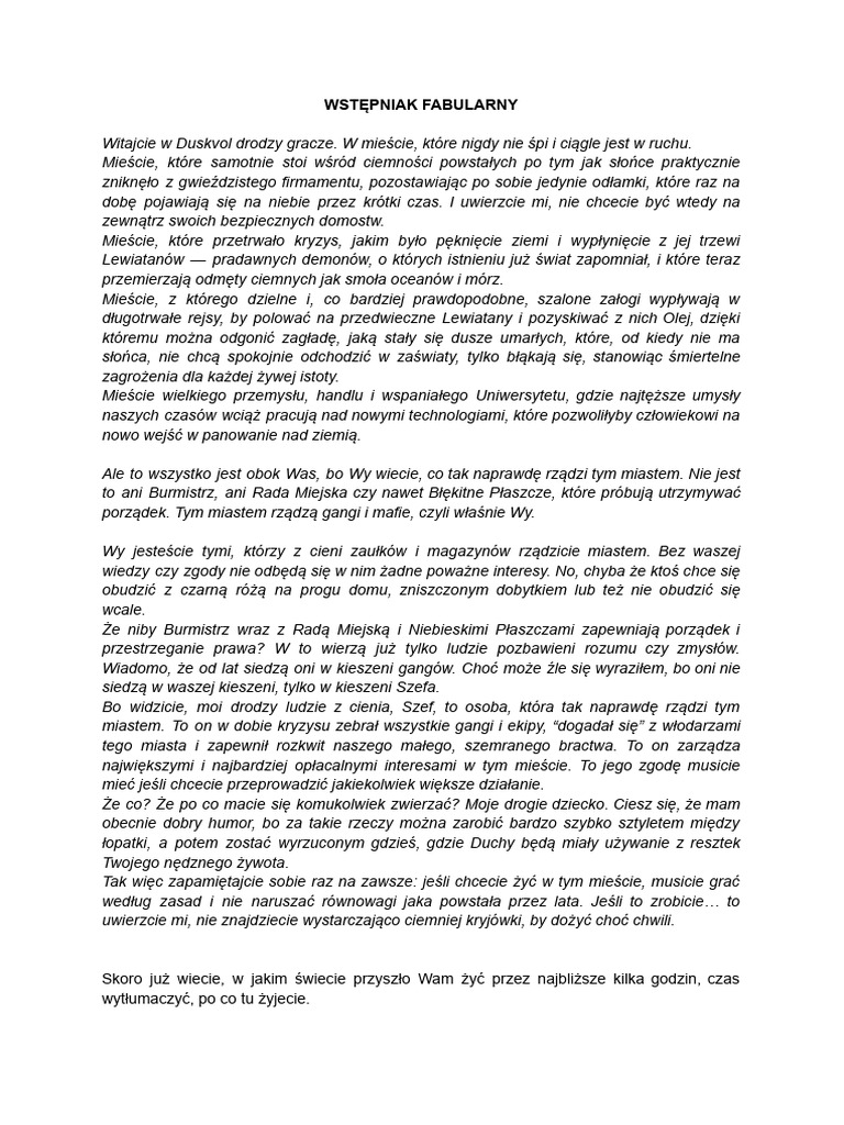 Duskvol - DesignDoc | PDF