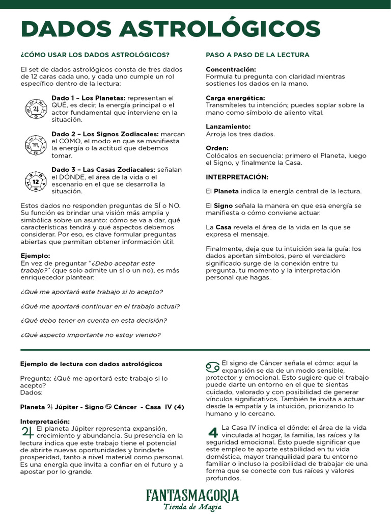 Guia para interpretar los Dados Astrologicos | PDF | Amor | Los símbolos
