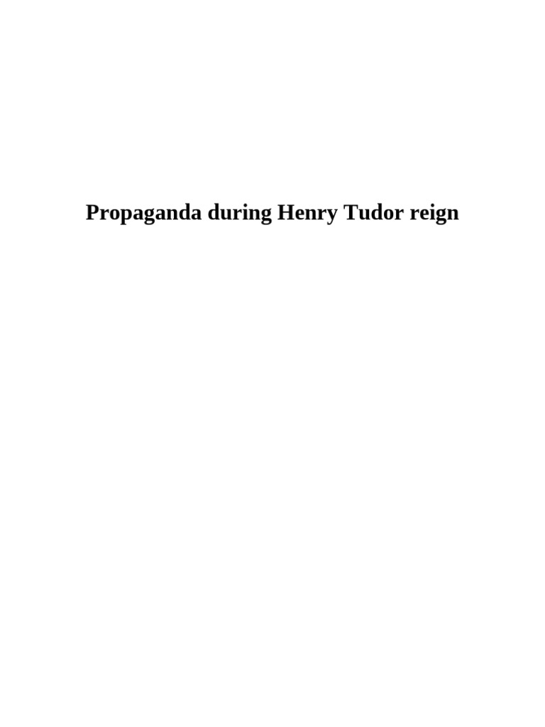 Propaganda during Henry Tudor reign | PDF | House Of Tudor | Anne Boleyn