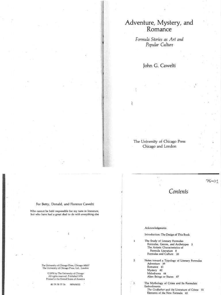 Cawelti+Adventure+Mystery+Romance | PDF