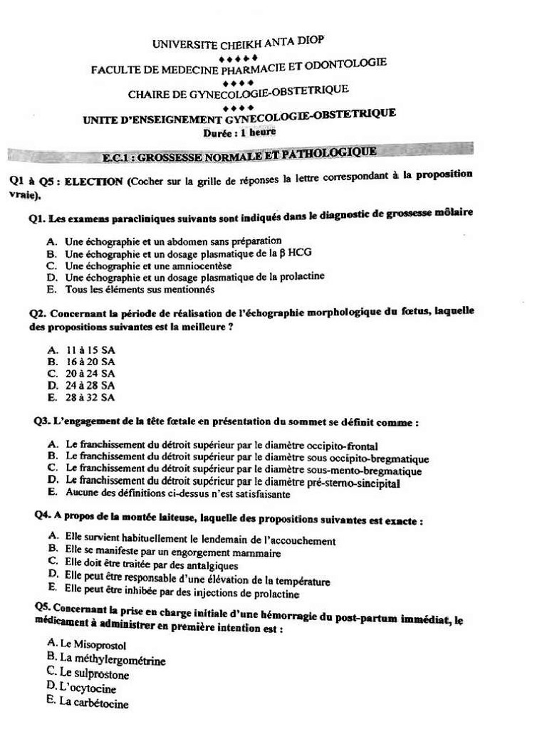 Gyneco QCM | PDF