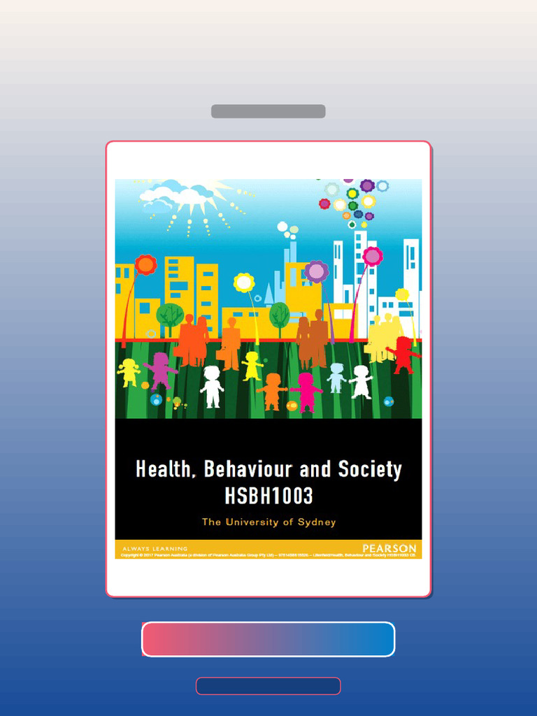 Test Bank for Health Behaviour and Society HSBH1003 Custom Edition ...