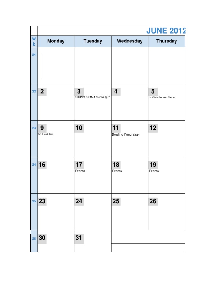 2012 Yearly Calendar Overview | PDF | Leisure | Sports