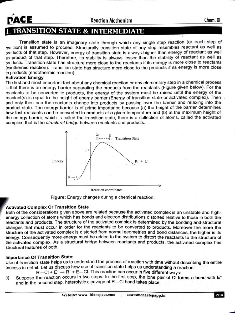 Reaction Mechanism PACE Module XI-XII | PDF