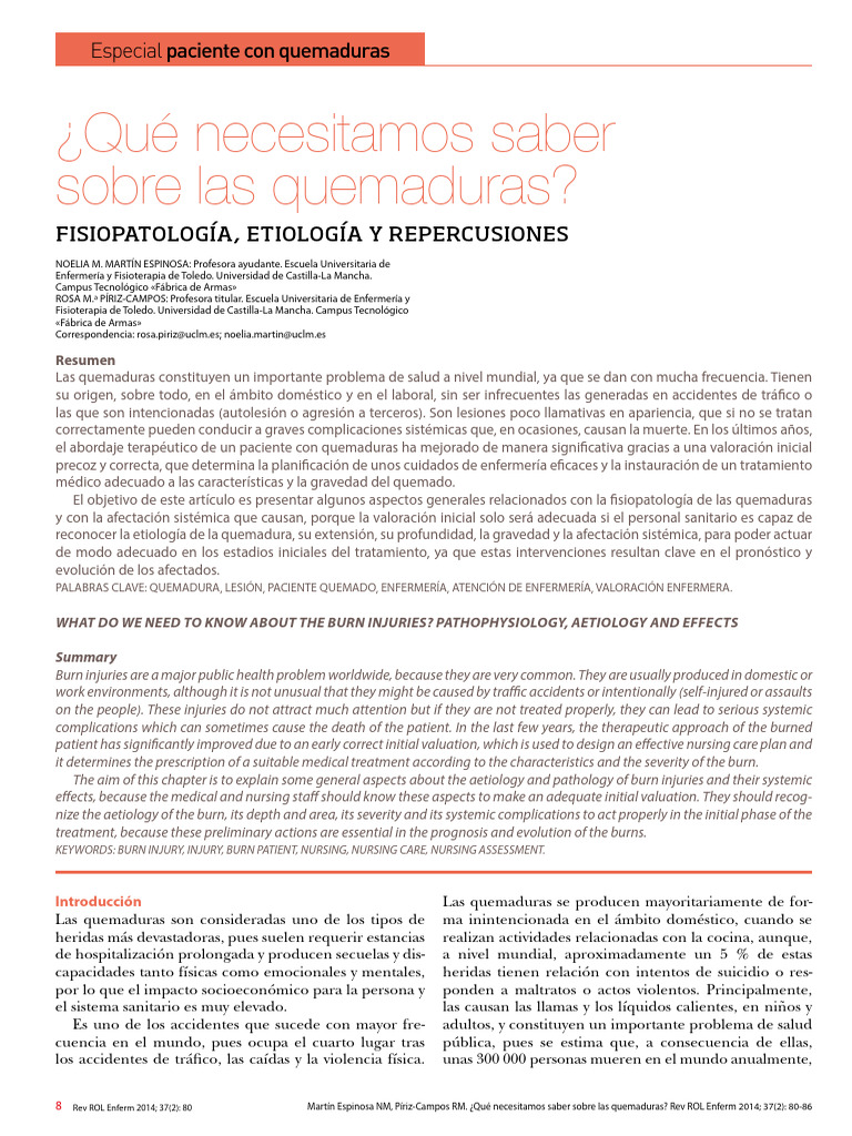 Articulo_¿Qué Necesitamos Saber | PDF | Piel | Quemar