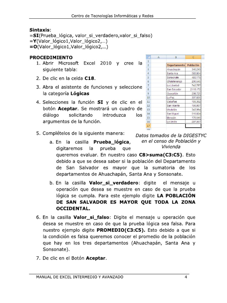 Ejercicio Funcion SI | PDF
