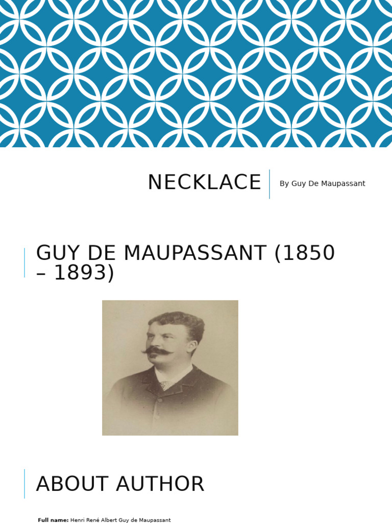Necklace | PDF | Guy De Maupassant