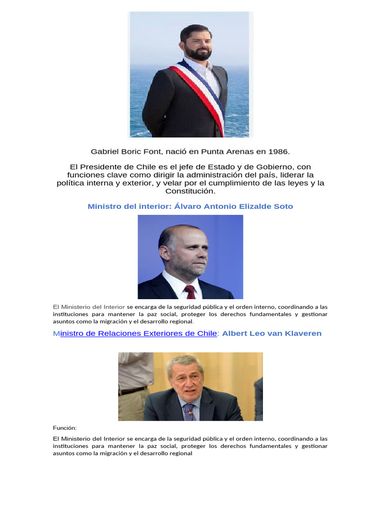 Gabriel Boric Font | PDF | Ministerio (Departamento de Gobierno)