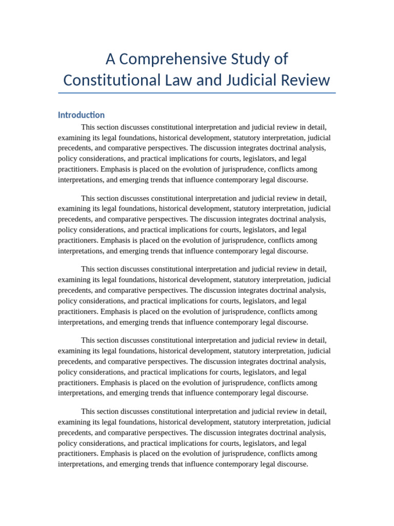 Legal_Research_Constitutional_Law | PDF | Precedent | Statutory ...