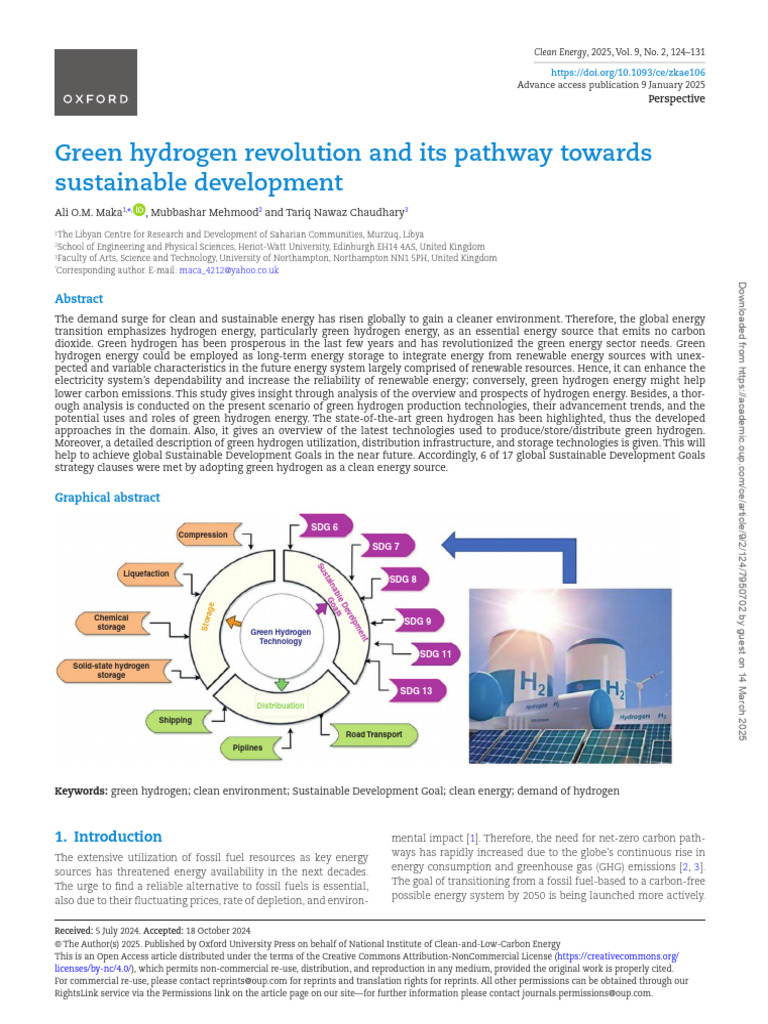 Green Hydrogen: Pathway to Sustainability | PDF | Sustainable Energy ...