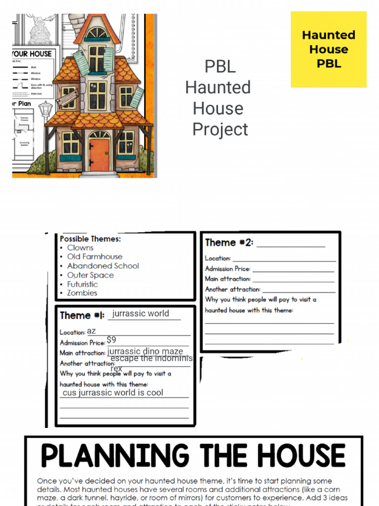 Copy of Haunted House PBL- ELA (Planning) | PDF
