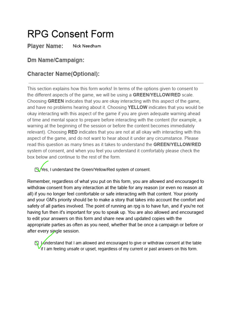 RPG Consent Form Completed-compressed (1)-3 | PDF | Mental Disorder ...