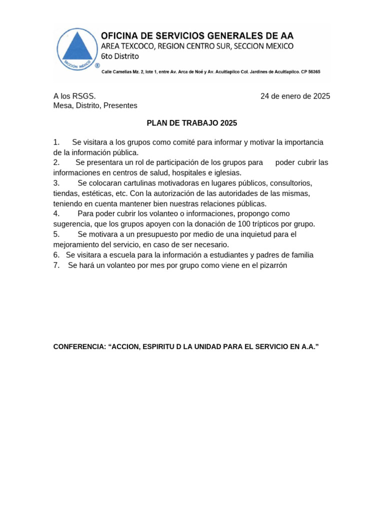 A los RSGS | PDF | alcoholicos anonimos