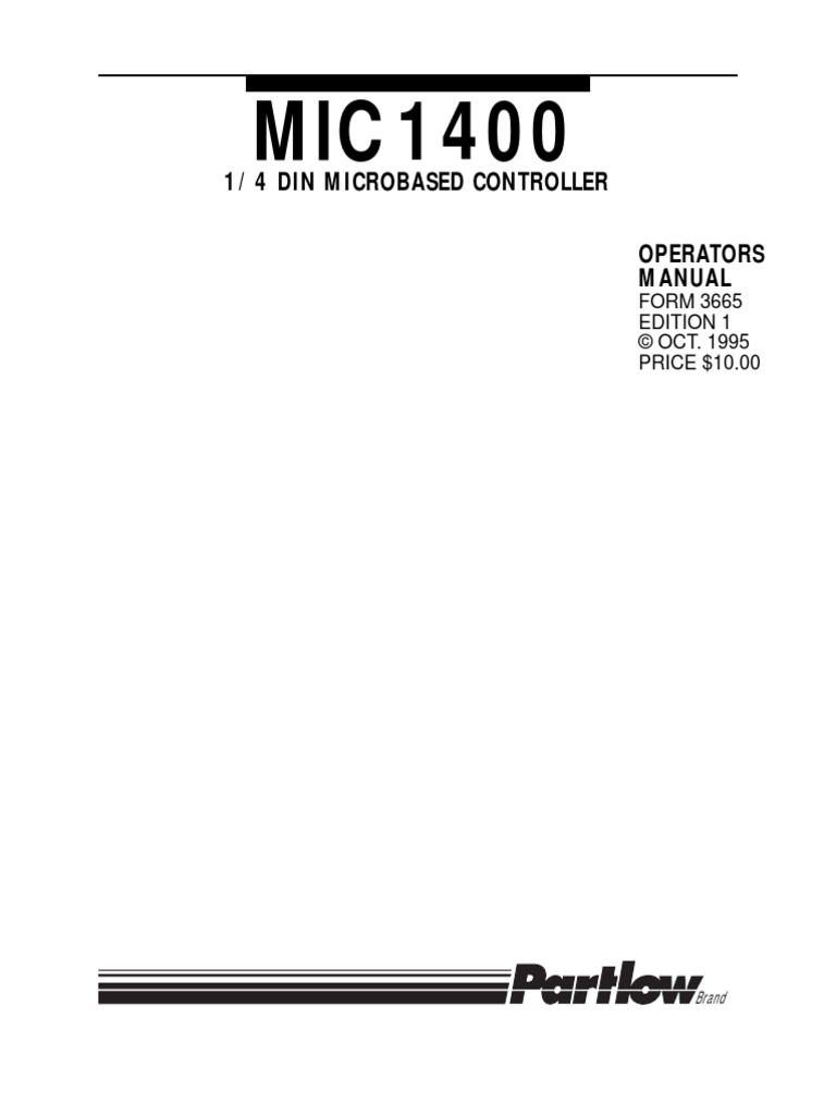 Partlow 1400 | PDF | Parameter (Computer Programming) | Thermocouple