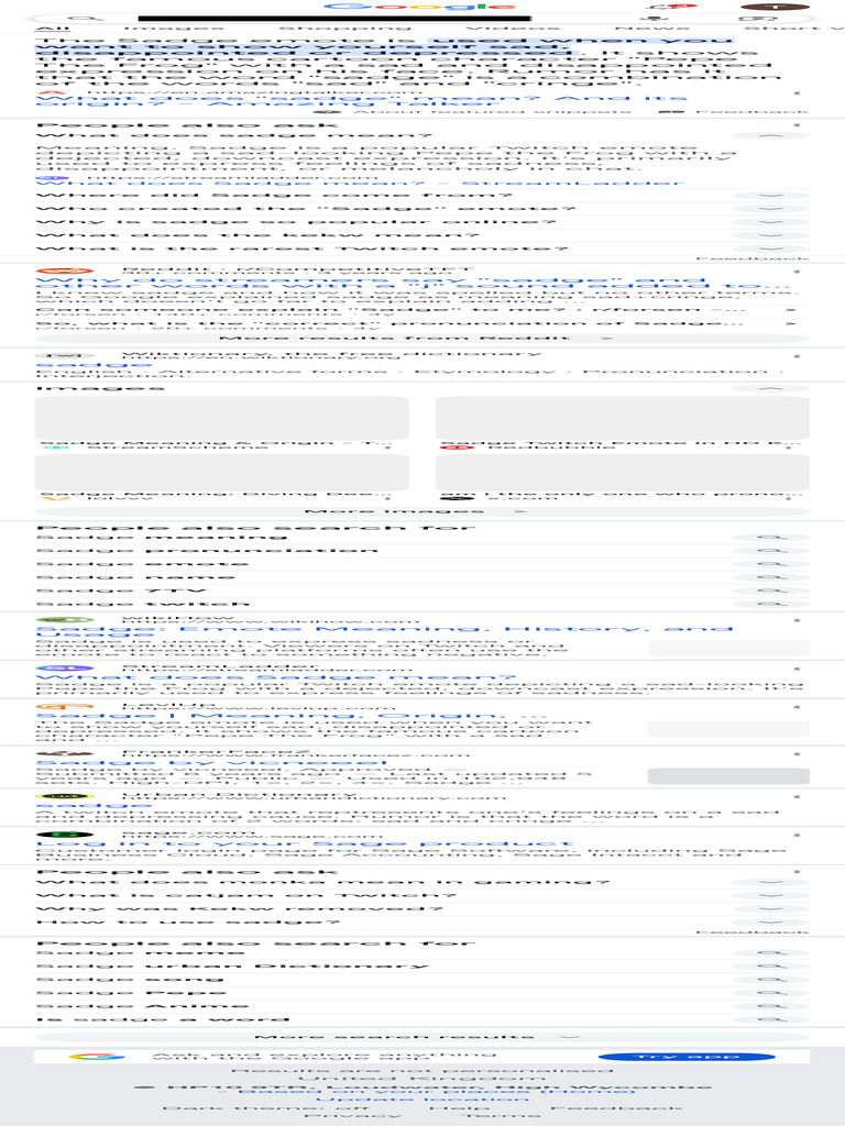 Sadge - Google Search | PDF