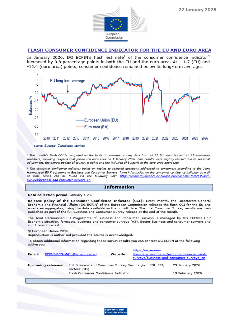 January 2026 EU Consumer Confidence Update | PDF | Consumer Confidence ...
