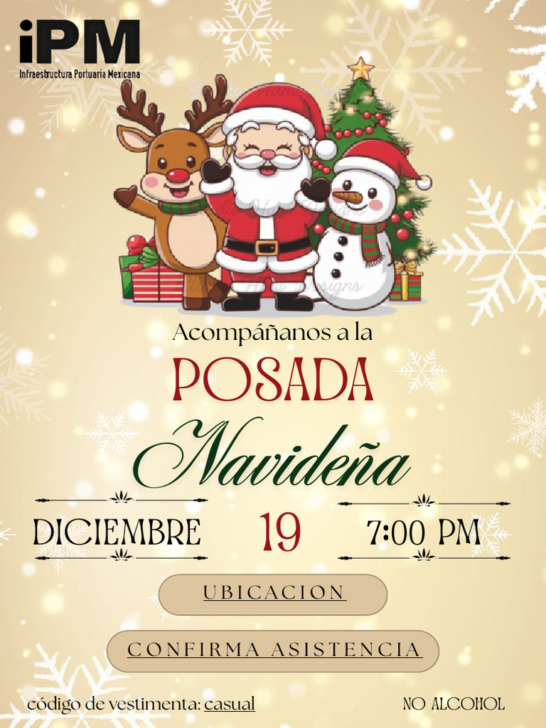 Invitacion Posada Navideña Ipm. | PDF