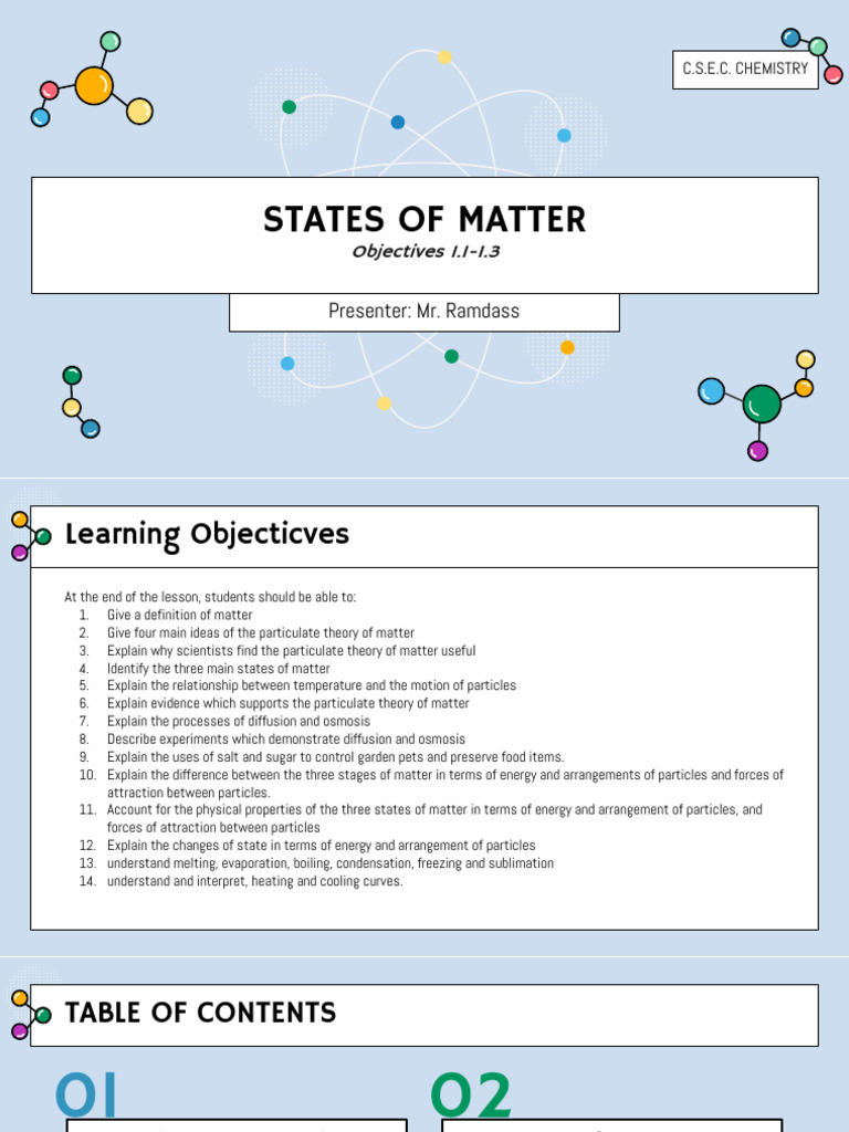 States of Matter PPT | PDF | Matter | Liquids