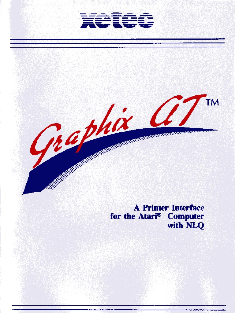 Graphix AT User Manual | Electrical Connector | Printer (Computing)