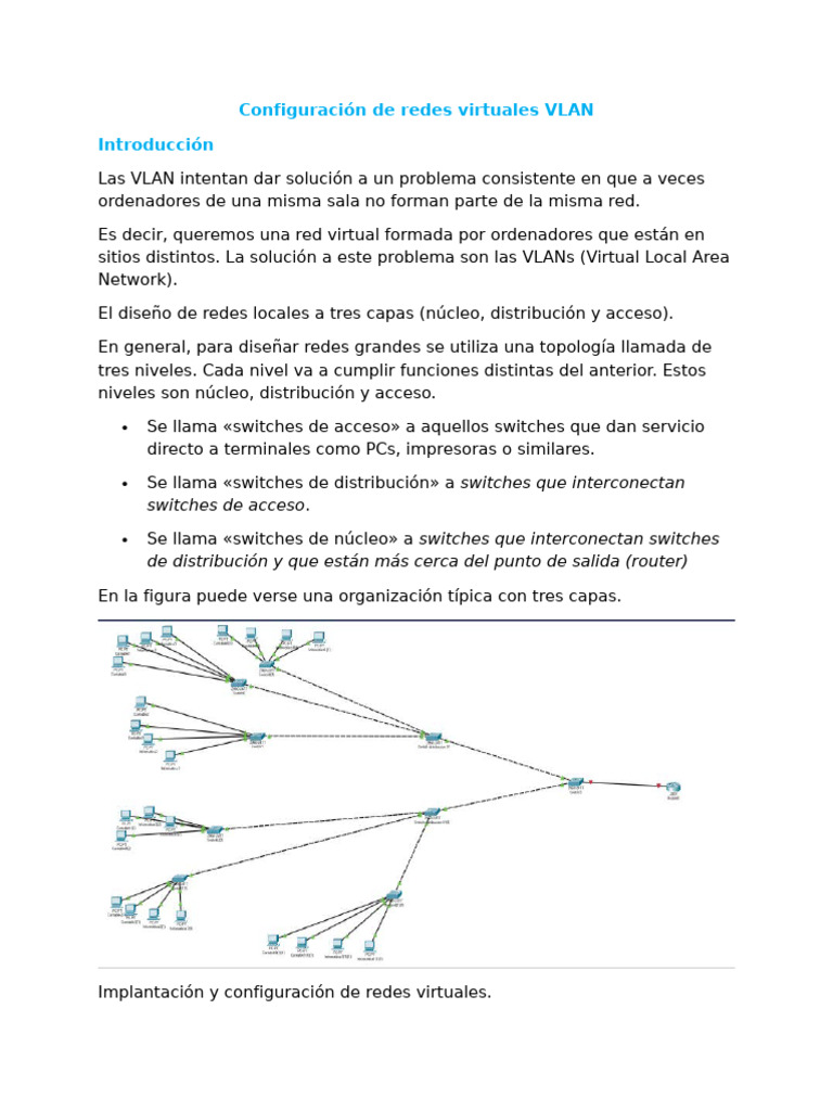 Guía de Configuración de VLANs en Redes | PDF | Protocolos de ...