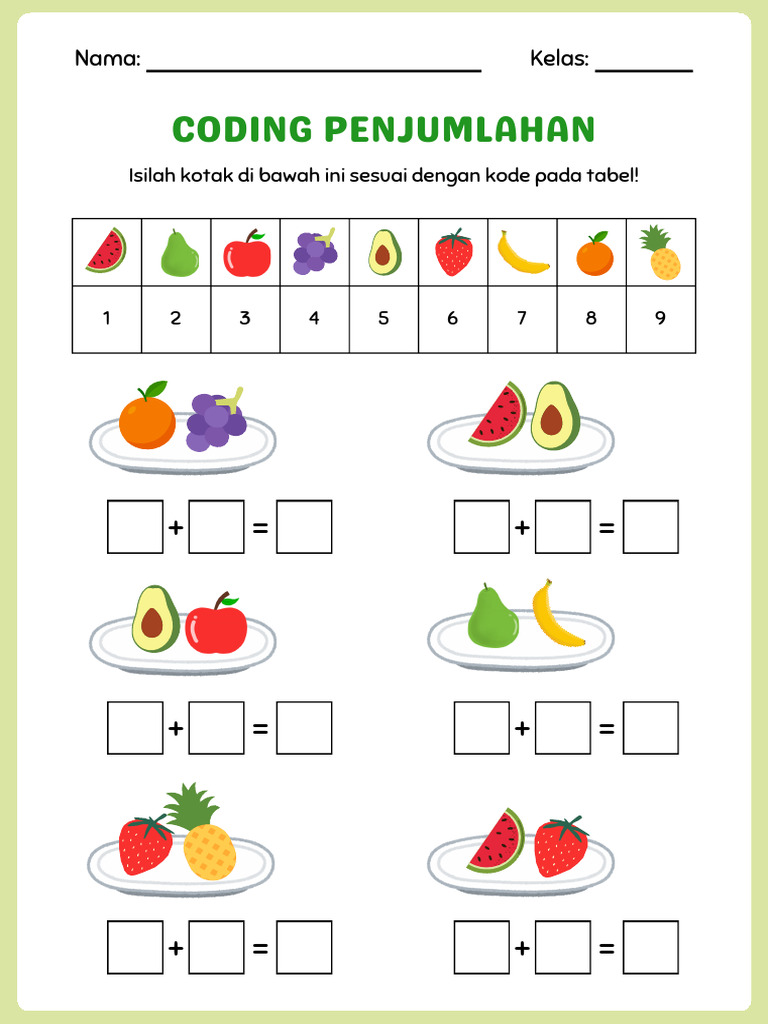 Latihan Coding Penjumlahan Siswa | PDF