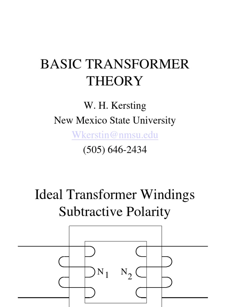 Basic Transformer Theory | PDF | Transformer | Inductor