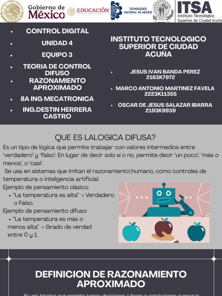 Razonamiento Aproximado Presentacion 1 | PDF | Lógica difusa | Razón