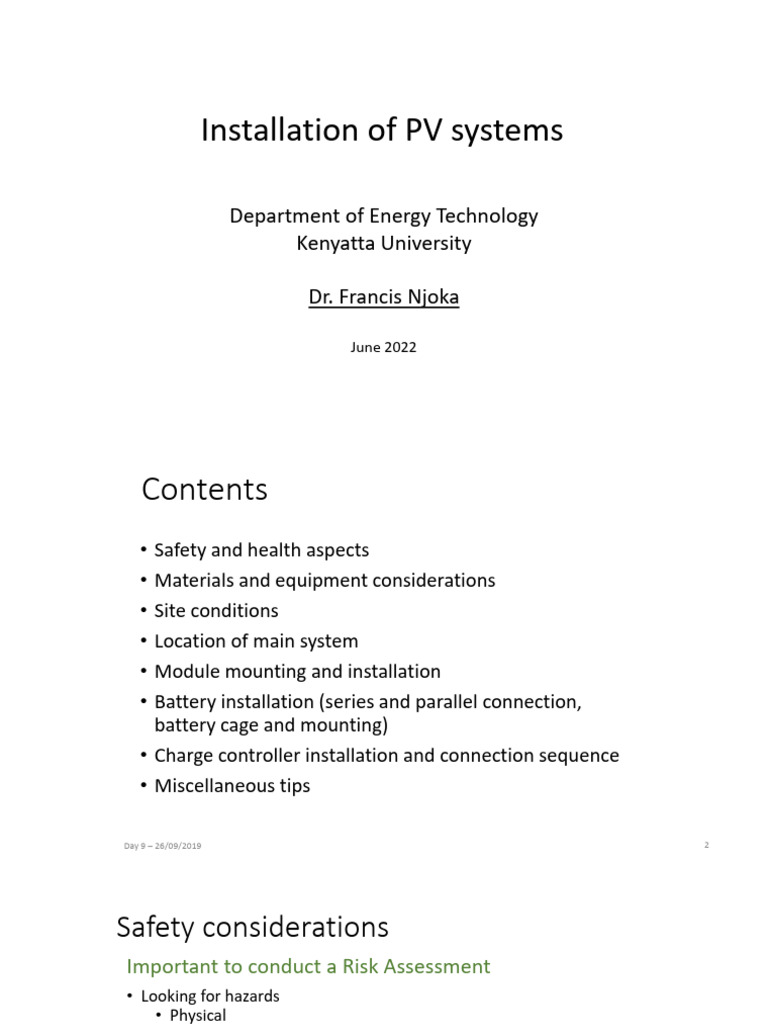PV System Installation Guide | PDF | Hazards | Electrical Conductor