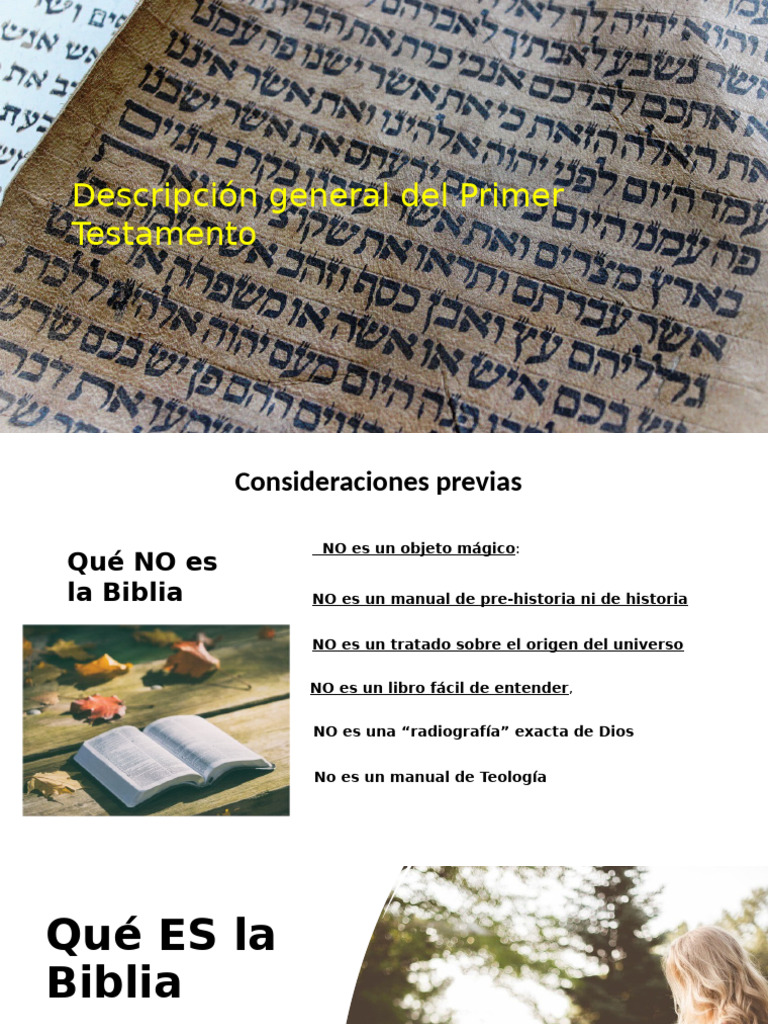3- Presentación General Del Primer Testamento Versión II | PDF | Biblia ...