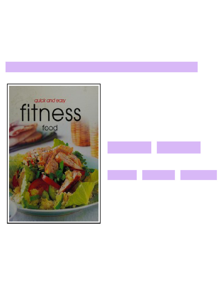 Quick and easy fitness food ebook full size version | PDF