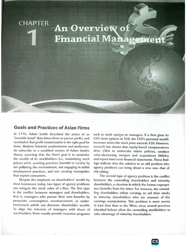 Chapter 1 An Overview of Financial Management | PDF