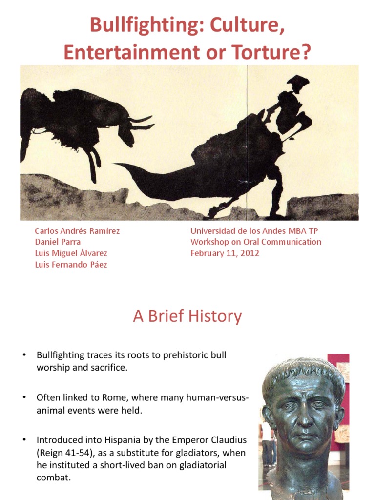 Bullfighting: Culture, Entertainment or Torture? | PDF | Bullfighting