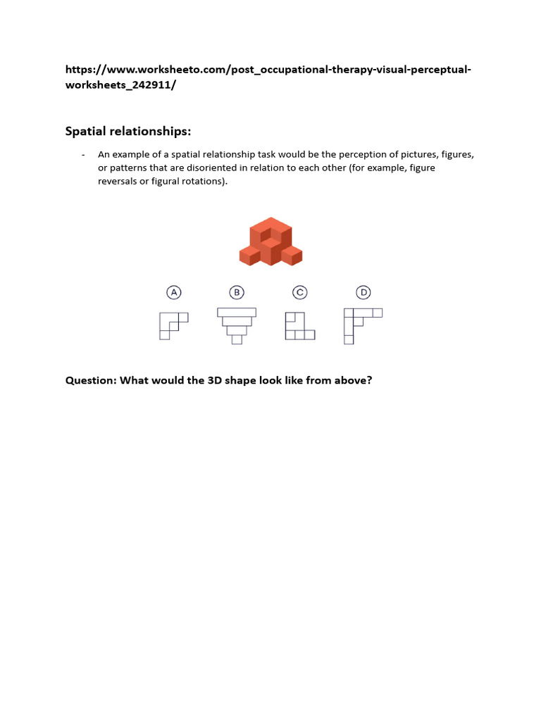 Occupational Therapy Visual Skills Worksheets | PDF