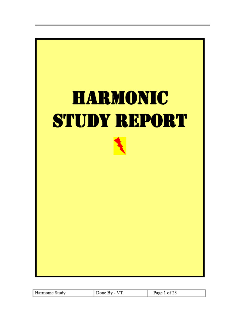 Harmonic Study Report Overview | PDF | Capacitor | Transformer