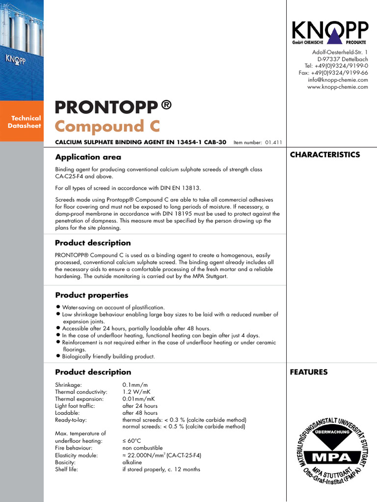 Tds Compound-c en 18-04-11 | PDF | Applied And Interdisciplinary ...